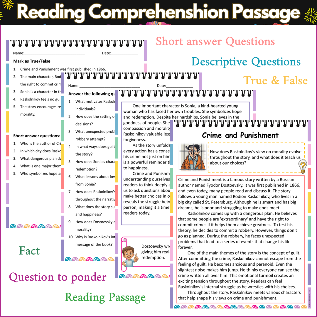Crime and Punishment | Reading Comprehension Passage and Questions ...