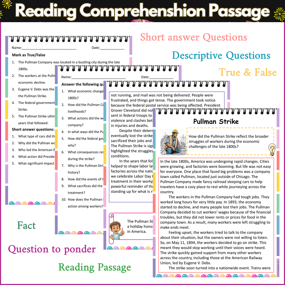 Pullman Strike | Reading Comprehension Passage and Questions ...
