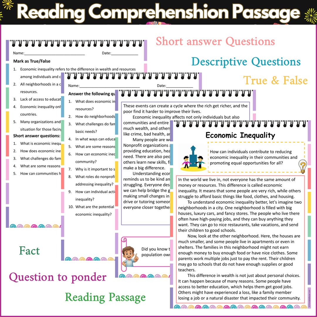 Economic Inequality | Reading Comprehension Passage and Questions ...