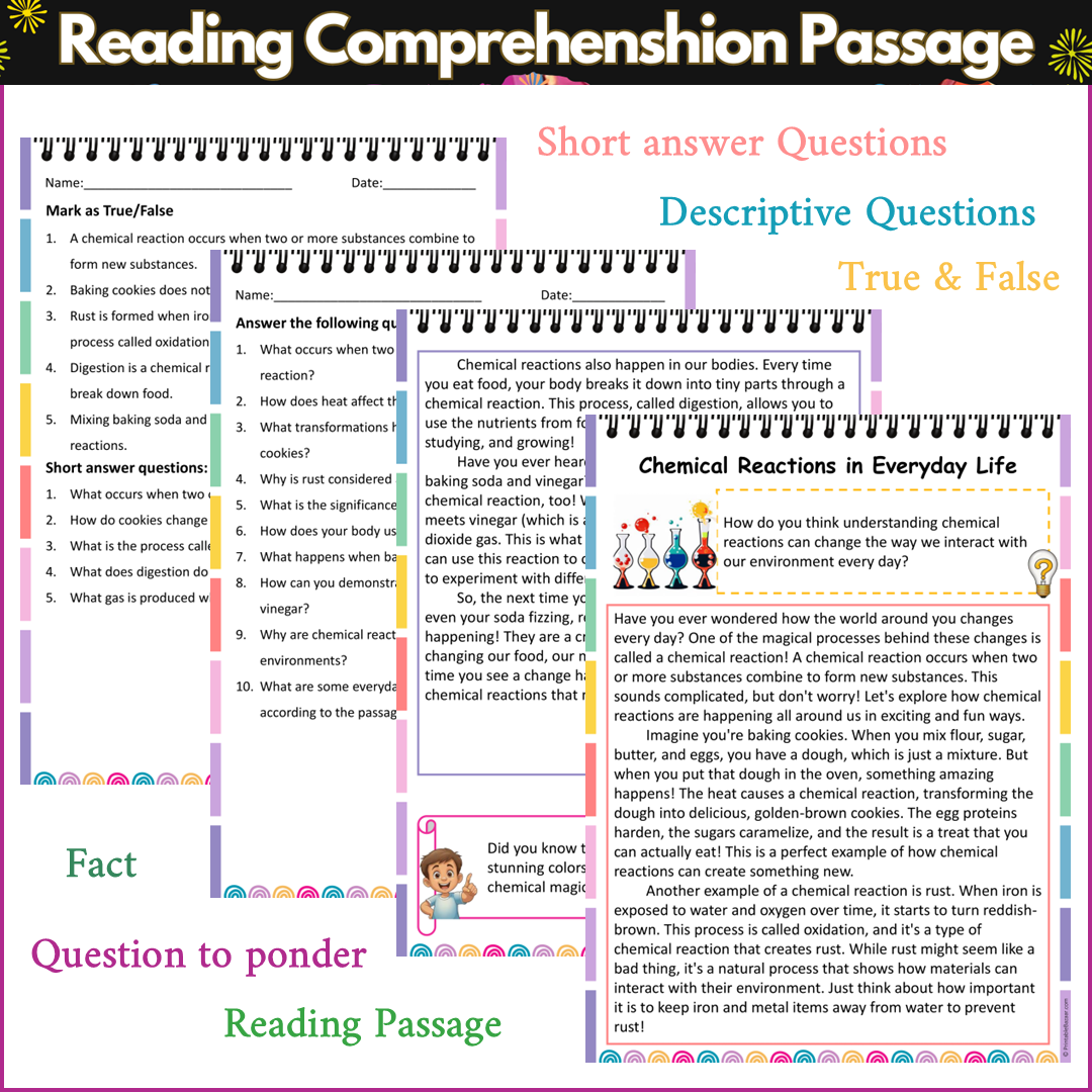 Chemical Reactions in Everyday Life | Reading Comprehension Passage an ...