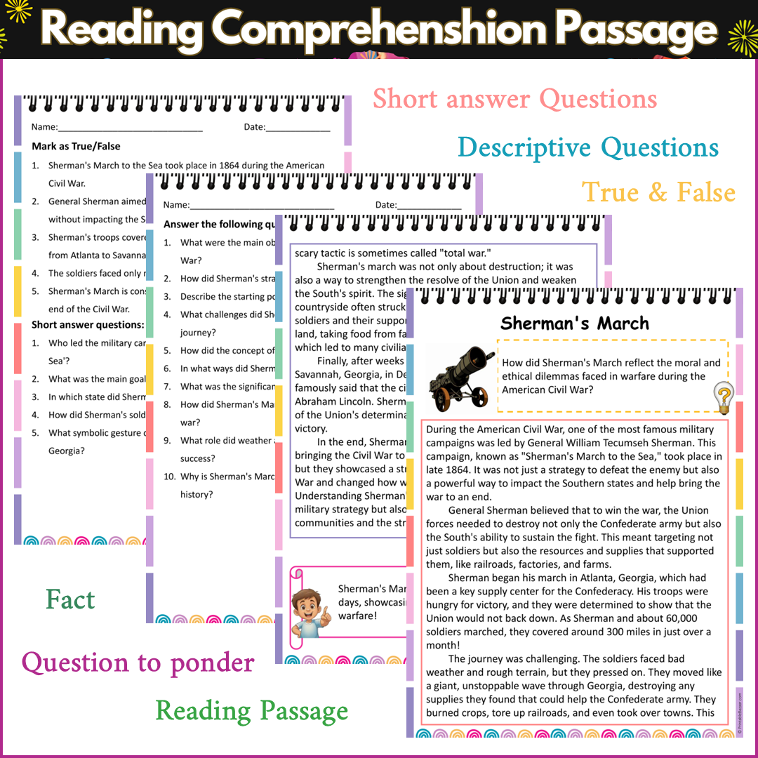 Sherman's March | Reading Comprehension Passage and Questions ...