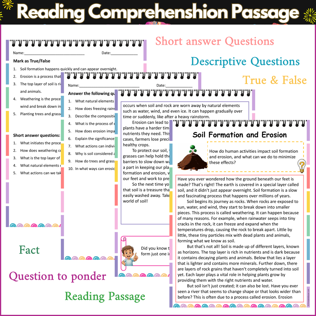 Soil Formation and Erosion | Reading Comprehension Passage and Questio ...