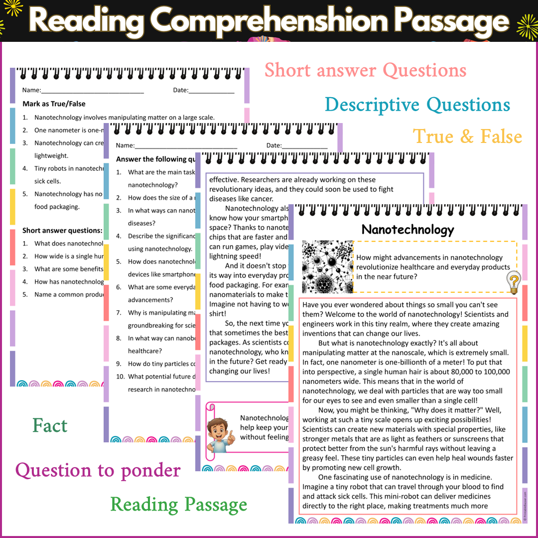 Nanotechnology | Reading Comprehension Passage and Questions ...