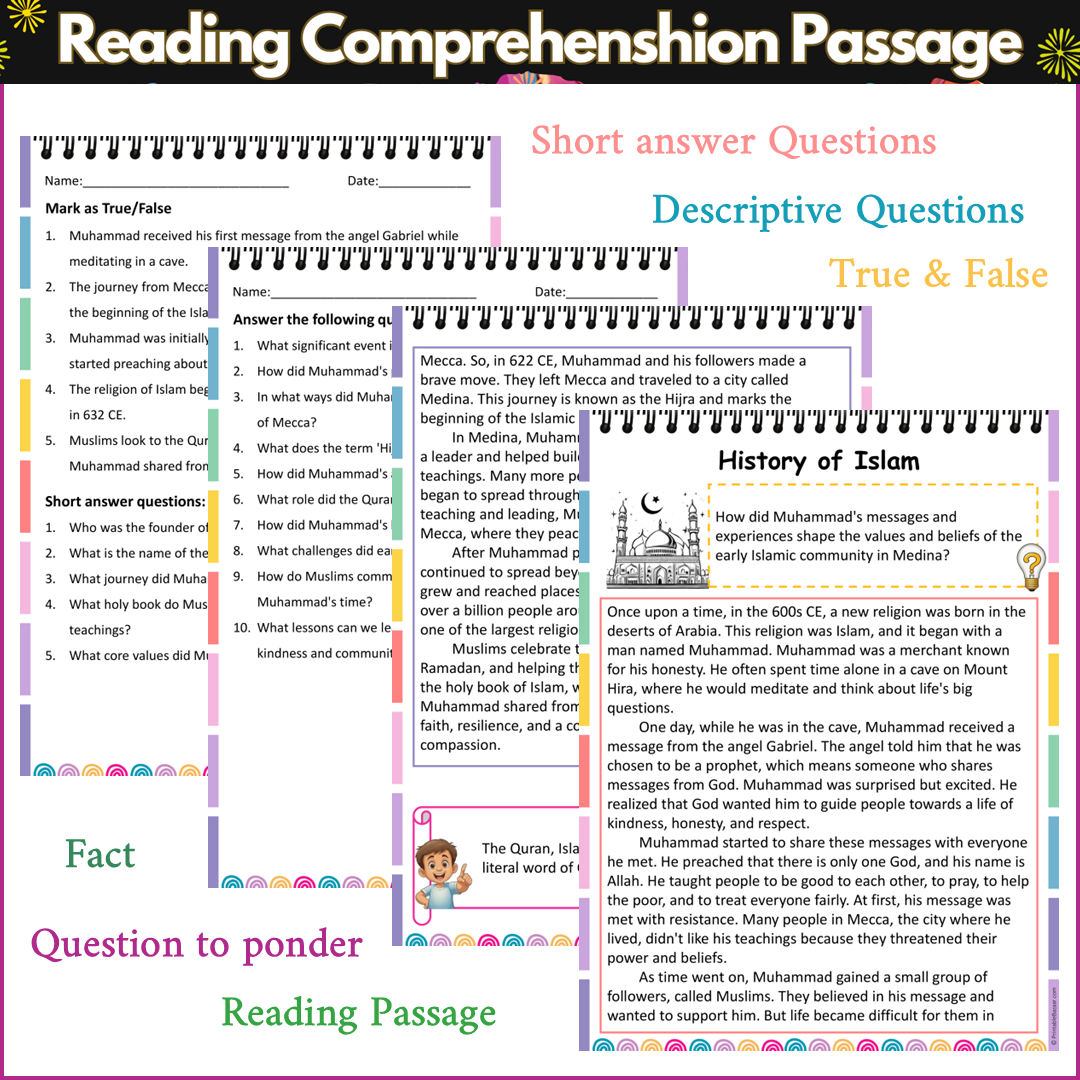 History of Islam | Reading Comprehension Passage and Questions ...