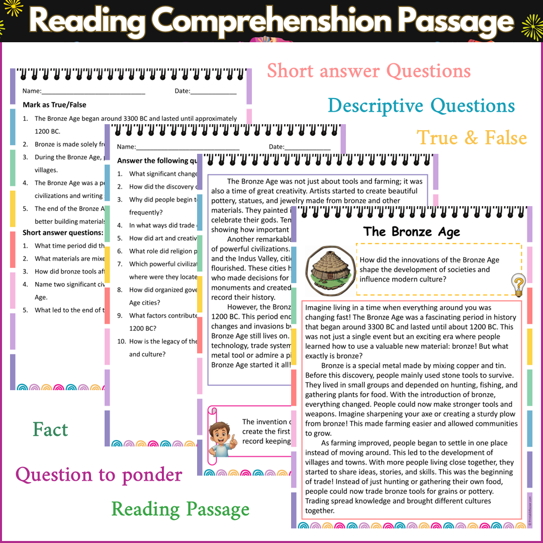 The Bronze Age | Reading Comprehension Passage and Questions ...