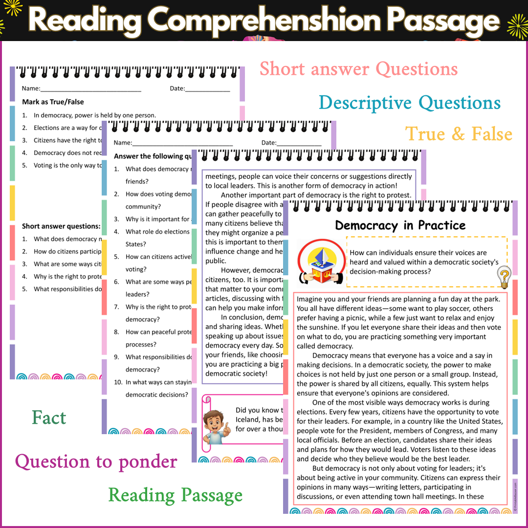 Democracy in Practice | Reading Comprehension Passage and Questions ...